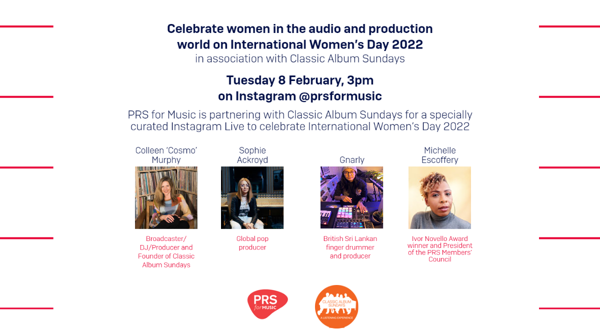 PRS for Music and Classic Album Sundays celebrate women in the audio ...